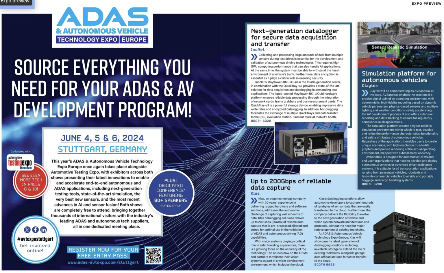 ADAS & Autonomous Vehicle Technology Expo Europe 2024 is now open ... ADAS & Autonomous Vehicle Technology Expo Europe 2024 is now open ...