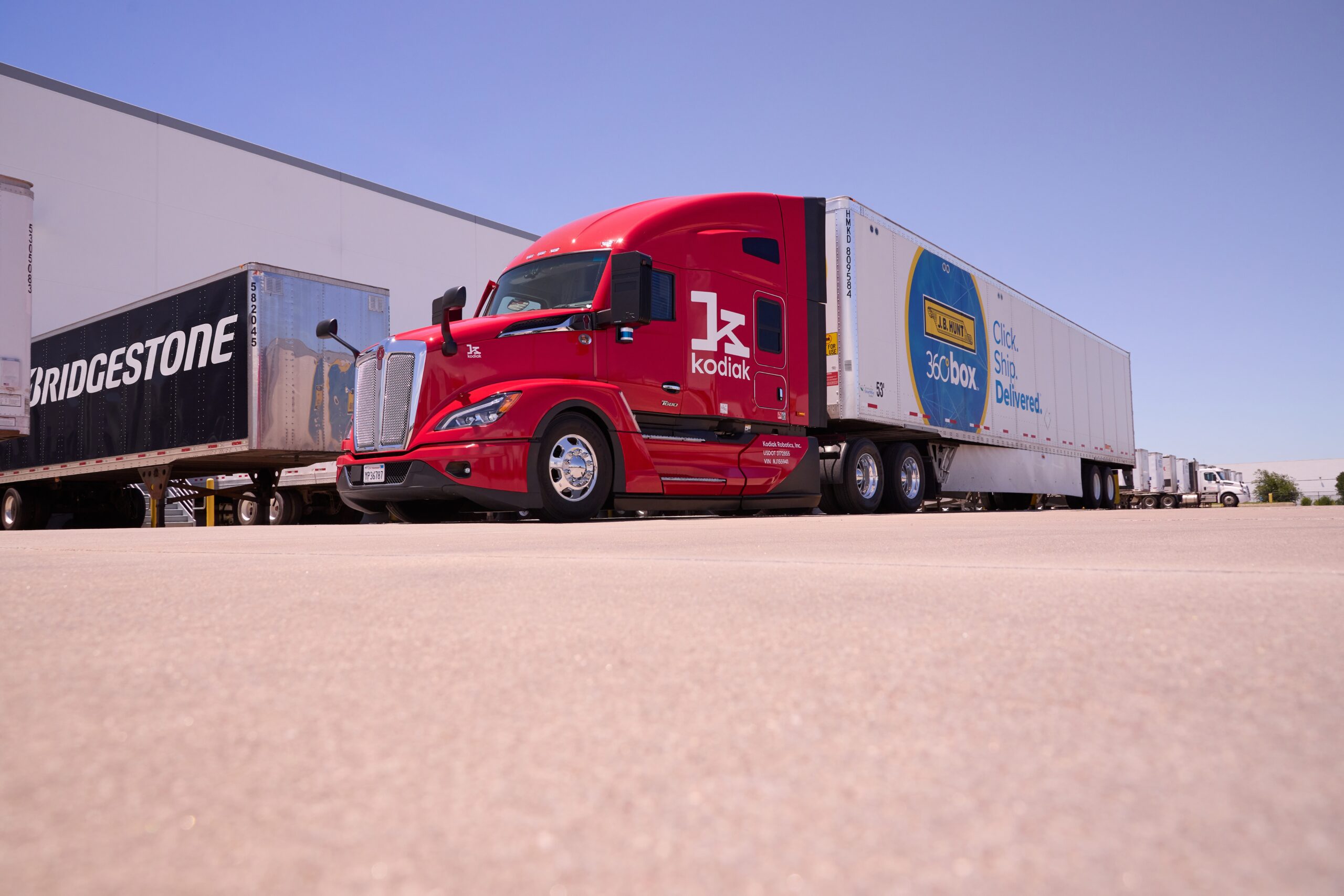 JB Hunt, Bridgestone and Kodiak achieve 50,000 miles of autonomous long ...